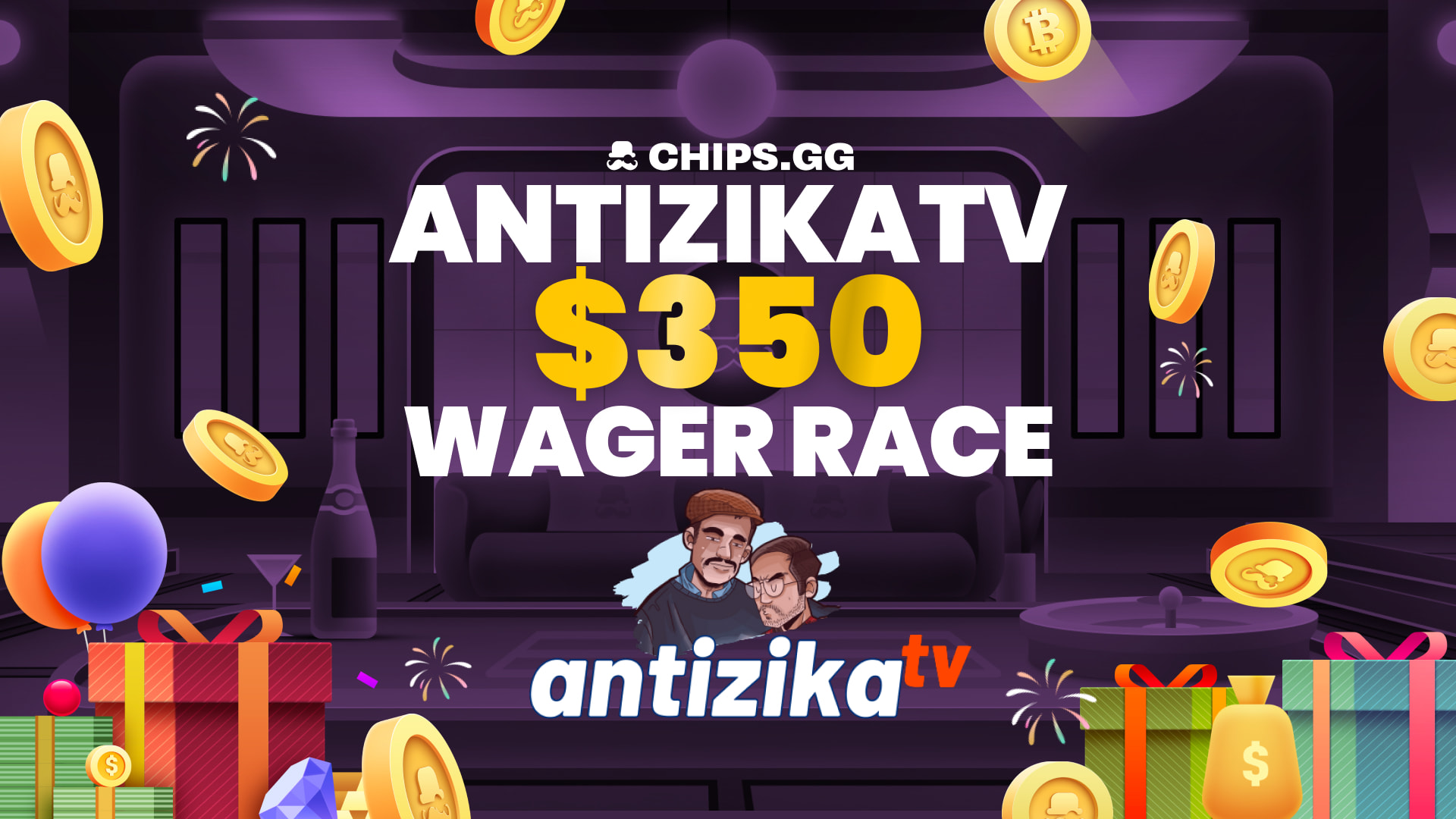 Antizika $350 Slot Wager Race | Chips.gg